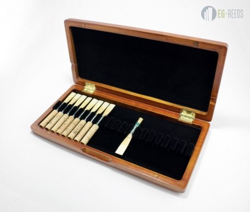 Oboe reed case for 20 reeds - wood - EG-REEDS