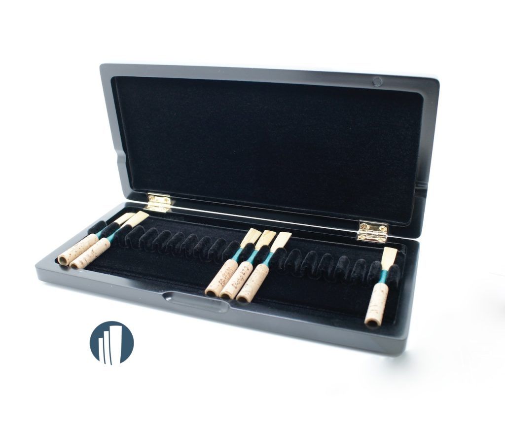 Oboe reed case for 20 reeds - black wood - EG-REEDS